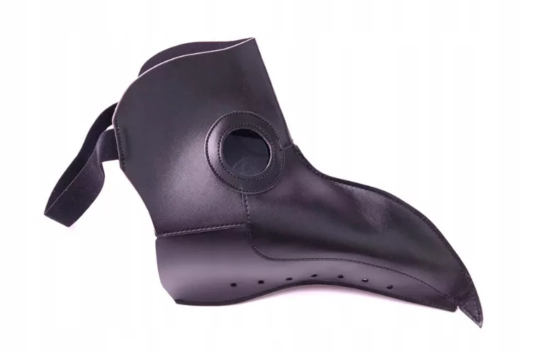 Maska PLAGUE DOCTOR DŻUMA PTAK BLACK MASK ZARAZA - Korbi.pl